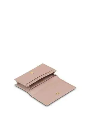 Prada Logo-plaque Foldover Cardholder - Pink