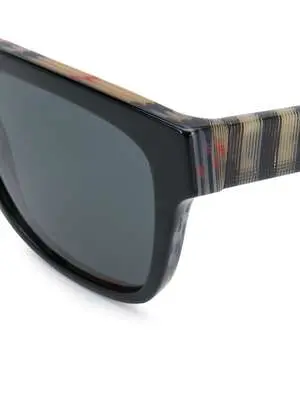 Burberry Vintage Check Square Frame Sunglasses