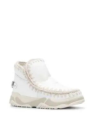 Mou Eskimo Whipstitch High-top Sneakers - White
