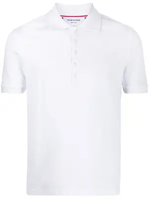 Thom Browne 4-bar Piqué Polo Shirt - White
