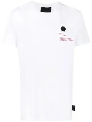 Philipp Plein Skull-print Logo Patch T-shirt - White