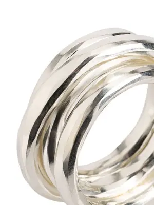 Werkstatt:München Multi Band Hammered Ring