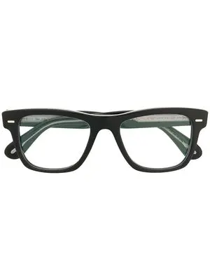 Oliver Spencer Square Frame Eyeglasses - Black
