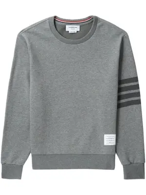 Thom Browne 4-bar Stripe Cotton Sweatshirt - Grey