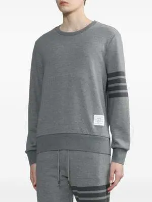 Thom Browne 4-bar Stripe Cotton Sweatshirt - Grey