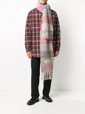 Acne Studios Checked Mohair-blend Scarf