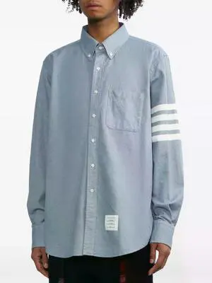 Thom Browne 4-bar Button-down Shirt - Blue