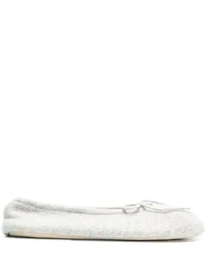 N.peal Bow Tie Slippers - Grey