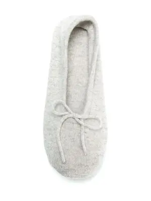 N.peal Bow Tie Slippers - Grey
