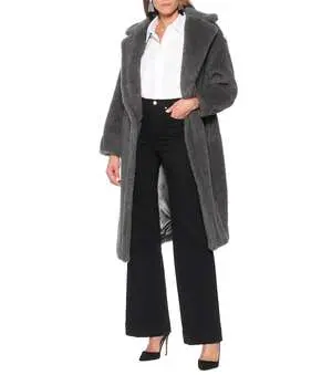 Max Mara Teddy Bear Icon Alpaca And Wool-blend Coat - Grey