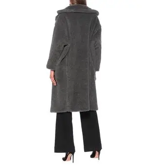Max Mara Teddy Bear Icon Alpaca And Wool-blend Coat - Grey