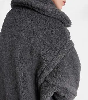 Max Mara Teddy Bear Icon Alpaca And Wool-blend Coat - Grey