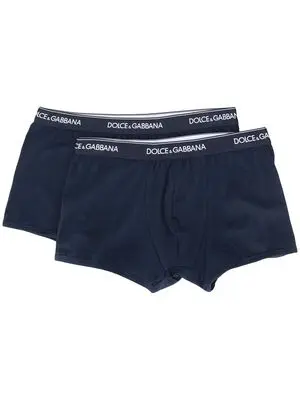Dolce & Gabbana Logo-waistband Boxer Briefs - Blue