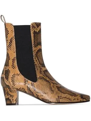 Paris Texas 50mm Python-print Ankle Boots