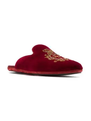 Dolce & Gabbana Embroidered Velvet Slippers