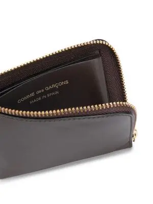 Comme Des Garçons Sa3100 Compact Zip Wallet - Brown