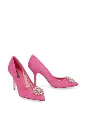 Dolce & Gabbana Taormina Lace Crystal-embellished Pumps