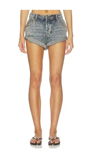 ONETEASPOON One Teaspoon Bandits Low Waist Denim Short Cloud Blue