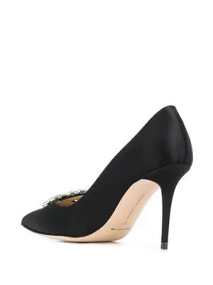 Manolo Blahnik Nadira Satin Pumps