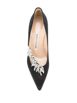 Manolo Blahnik Nadira Satin Pumps