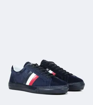 Moncler New Monaco Suede Sneakers - Blue