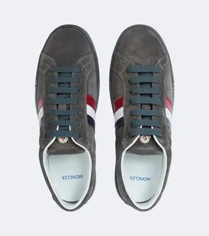 Moncler Monaco Suede Sneakers - Grey