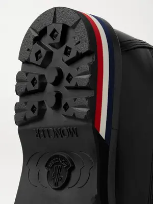 Moncler Vancouver Striped Leather Hiking Boots - Black