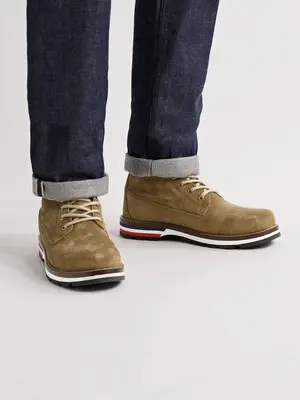 Moncler Vancouver Suede Hiking Boots - Green