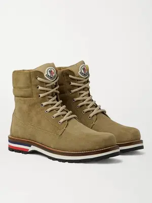 Moncler Vancouver Suede Hiking Boots - Green