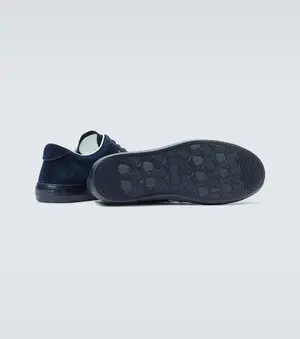 Moncler Monaco Suede Sneakers - Blue