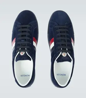 Moncler Monaco Suede Sneakers - Blue