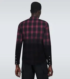 Balmain Cotton Flannel Checked Shirt