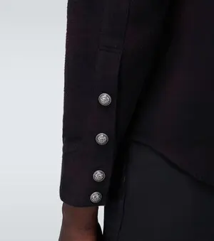 Balmain Cotton Flannel Checked Shirt