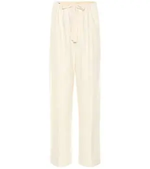 JIL SANDER Twill Wool-blend Wide-leg Pants
