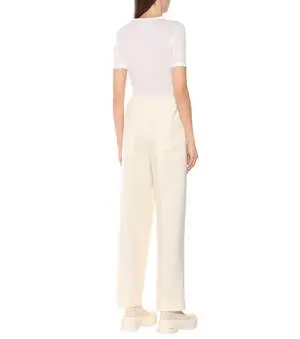 JIL SANDER Twill Wool-blend Wide-leg Pants