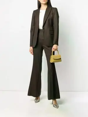 P.a.r.o.s.h Long-sleeved Blazer With Flap Pockets - Brown