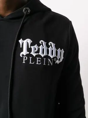 Philipp Plein Embroidered Teddy-print Hoodie