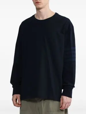 Thom Browne 4-bar Stripe Cotton T-shirt - Blue
