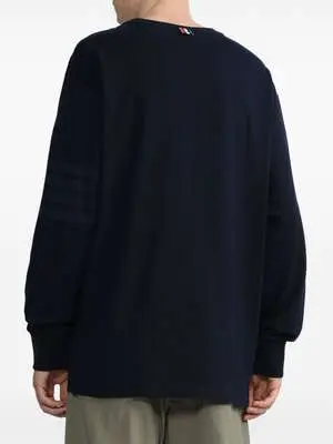 Thom Browne 4-bar Stripe Cotton T-shirt - Blue