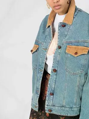 Philosophy Di Lorenzo Serafini Corduroy-detail Denim Jacket