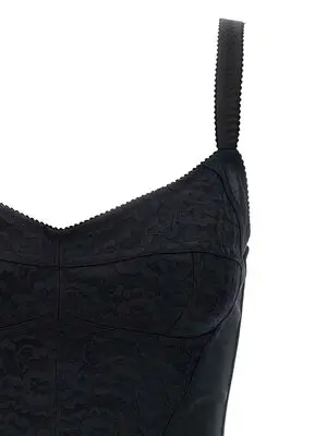 Dolce & Gabbana Floral-lace Corset Slip Dress