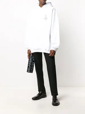 Balenciaga Paris Olympics Embroidery Hoodie - White | Editorialist