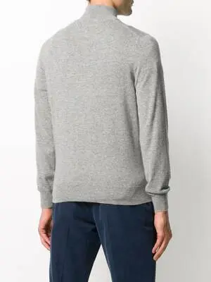 Brunello Cucinelli Zip-up Roll Neck Jumper