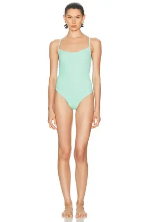 Hunza G Hunza G Pamela One-Piece Swimsuit Metallic Mint
