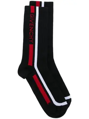 Givenchy Logo Stripe Intarsia Socks