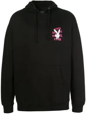 Anti Social Social Club X Playboy Remix Hoodie - Black | Editorialist