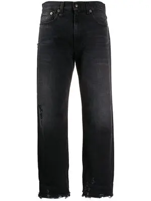R13 Cropped Slim Fit Jeans