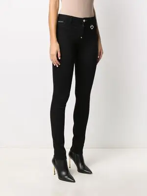 Philipp Plein Tm Mid-rise Skinny Jeans - Black
