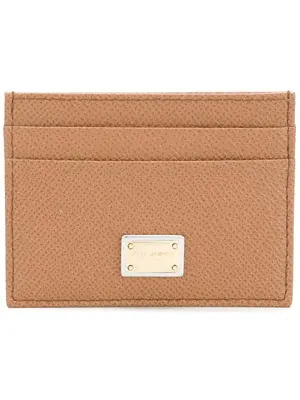 Dolce & Gabbana Logo-tag Leather Card Holder - Brown