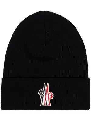 Moncler Logo-patch Beanie - Black